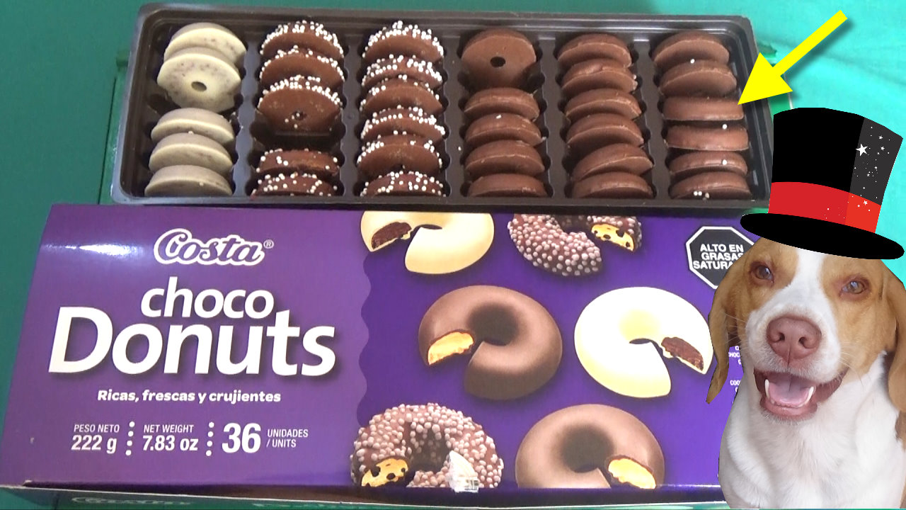 PROBANDO CHOCO DONUTS «COSTA» – 3 RICOS SABORES de CHOCOLATE – manu2pe