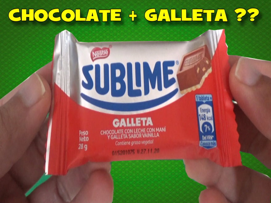 CHOCOLATE «SUBLIME» GALLETA 28g – MI OPINION / PERUVIAN CHOCOLATE – manu2pe